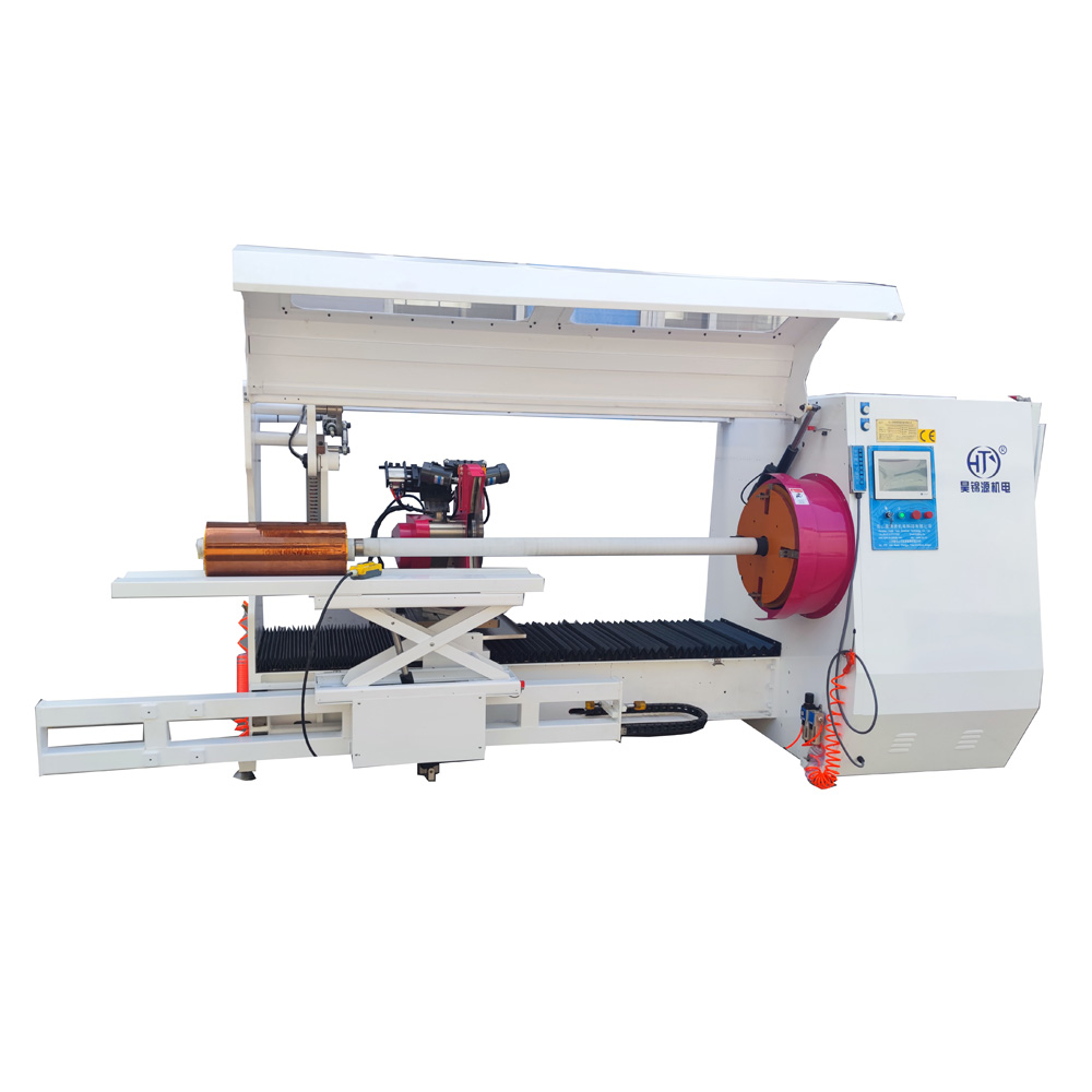 China HJY-QJ03 Single Shaft Automatic Jumbo Roll Cutting Machine ...
